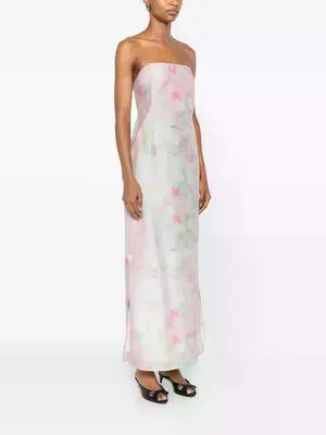 Bernadette Elora Floral-print Strapless Midi Dress