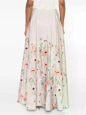 Bernadette Kennedy Floral Embroidered Maxi Skirt