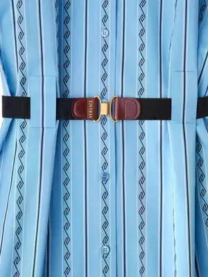 Versace Jacquard Cotton-silk Mini Shirt Dress