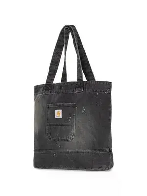 Carhartt Work In Progress Denim Tote Bag With Paint Splatter Detail