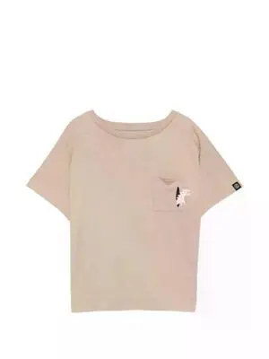 AGNES B. Embroidered Detail T-shirt - Neutrals