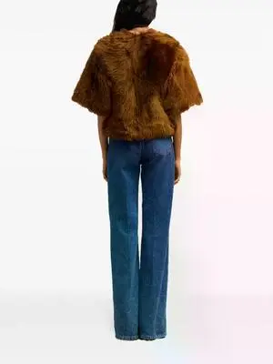 AMI Paris Round-neck Shearling Top