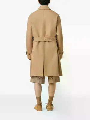 AMI Paris Water-repellent Cotton Twill Belted Mac Coat