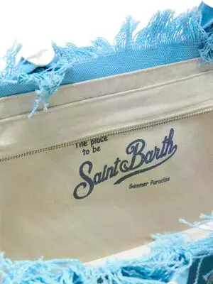 MC2 SAINT BARTH Vanity Scarf Embellished Tote Bag - Blue