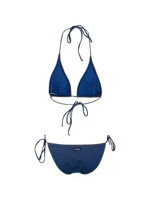 MC2 SAINT BARTH Denim-effect Triangle Bikini