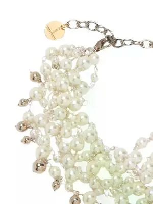 SILVIA GNECCHI Faux-pearl Beaded Necklace - Silver