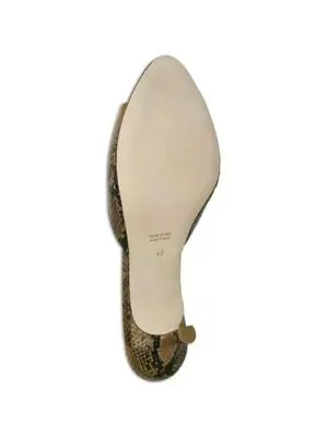 THE SELLER Snakeskin-effect Open-toe Kitten Heel Sandals