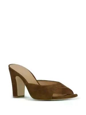 JULIE DEE Suede Block-heel Sandals