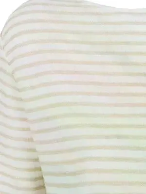 BASE Striped Linen-blend T-shirt