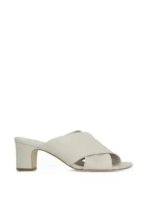 JULIE DEE Crossover-strap Block-heel Sandals - Neutrals
