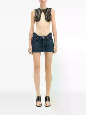 JEAN PAUL GAULTIER Asymmetrical Polka Dot Top - Black