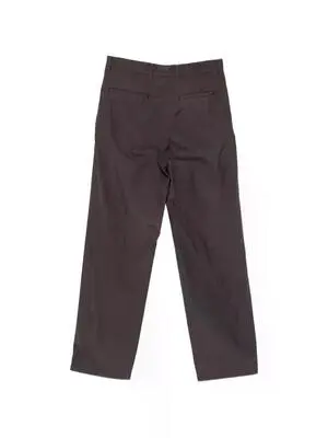 Auralee Pleated Straight-leg Trousers - Brown