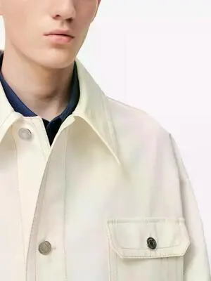 AMI Paris White Cotton Worker Jacket