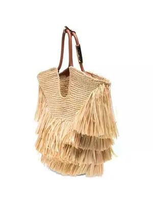 Zimmermann Small Goldentime Fringe Tote Bag