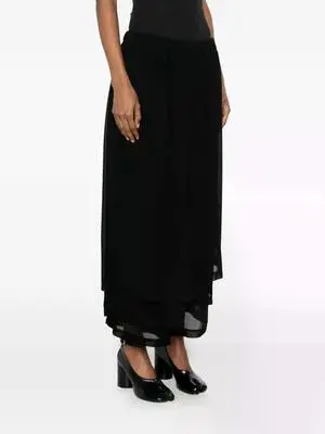 Comme Des Garçons Layered Sheer-panel Trousers