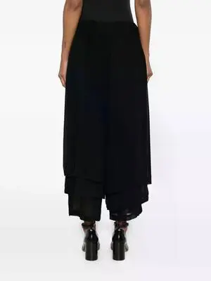 Comme Des Garçons Layered Sheer-panel Trousers