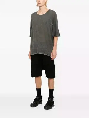ISAAC SELLAM EXPERIENCE Raw-edge Overlock-stitch T-shirt