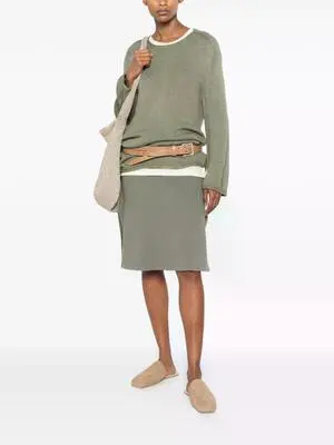 Our Legacy Shaker-stitch Knit Boat Neck Raglan Sleeve Top
