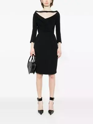 Dsquared2 Cowl Neck Three-quarter Sleeve Dress