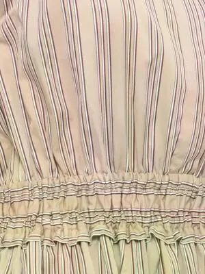 Antonelli Firenze Striped Smocked-waist Midi Dress