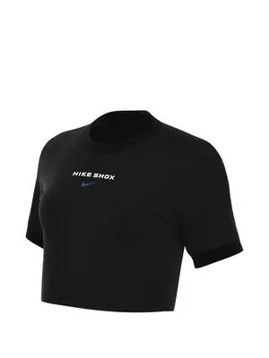 Nike Cropped T-shirt With Logo Detail - Black