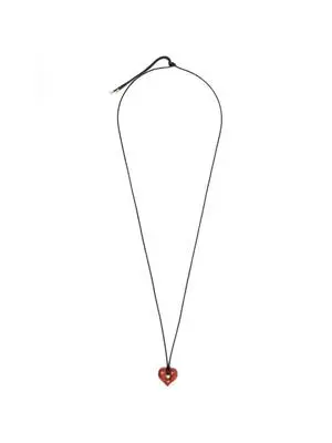 MISSOMA Molten Heart Gemstone Pendant Necklace - Brown