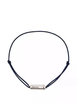 Le Gramme Engraved Logo Bracelet - Blue