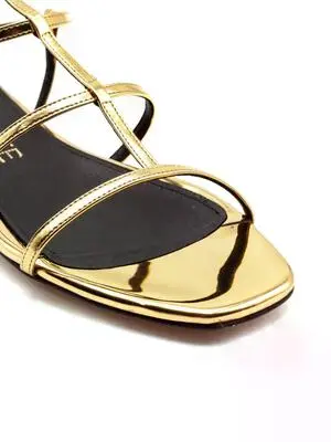 JULIE DEE Metallic-effect Strappy Sandals