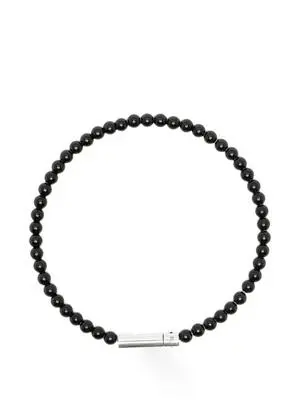 Le Gramme Onyx Beads Bracelet - Black