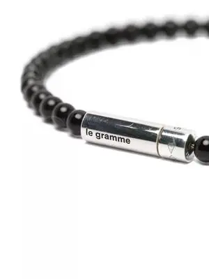 Le Gramme Onyx Beads Bracelet
