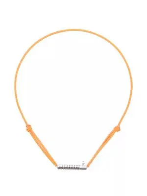 Le Gramme Guilloché Cord Bracelet - Orange