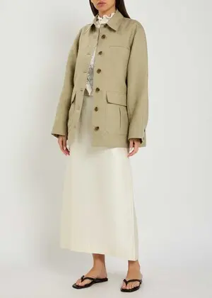 HEIRLOME Linen Barn Jacket With Classic Collar
