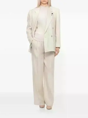 LARDINI Linen Double-breasted Blazer