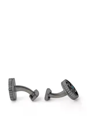 Tateossian Rotating Trinity Crystal-embellished Gear-edge Cufflinks