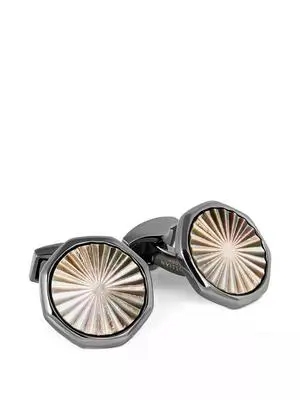Tateossian Sunburst Octagonal Cufflinks - Silver