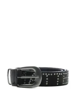 JUNGLES JUNGLES Kindness Matters Stud-embellished Belt - Black