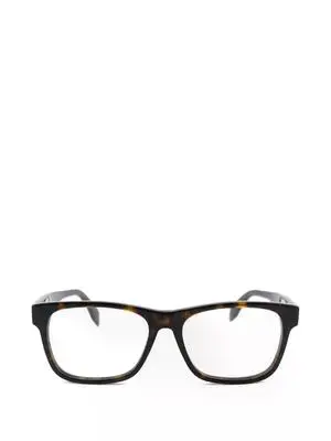 Alexander McQueen Square-frame Glasses - Brown
