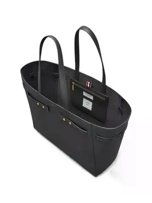 Thom Browne Mr. Thom Leather Tote Bag - Black
