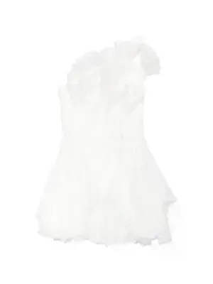 Aje One-shoulder Ruffled Dress - Neutrals