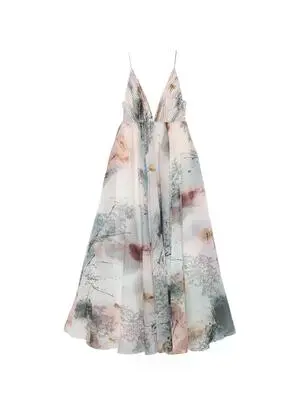 Aje Avery Abstract Print Gown