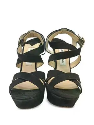 JIMMY CHOO Louise Crisscross Platform Sandals