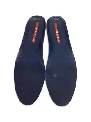 Prada Suede Cap-toe Low-top Sneakers