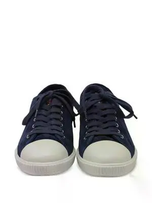 Prada Suede Cap-toe Low-top Sneakers