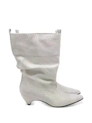 Stella McCartney Snakeskin-embossed Mid-calf Boots