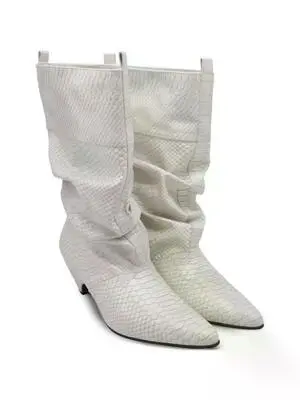 Stella McCartney Snakeskin-embossed Mid-calf Boots