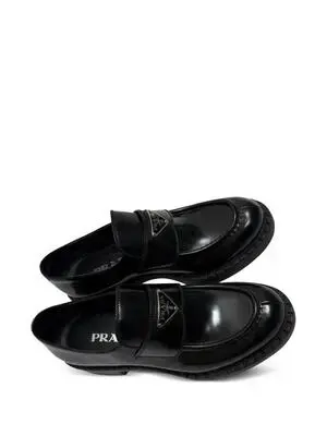 Prada Brushed Leather Loafers