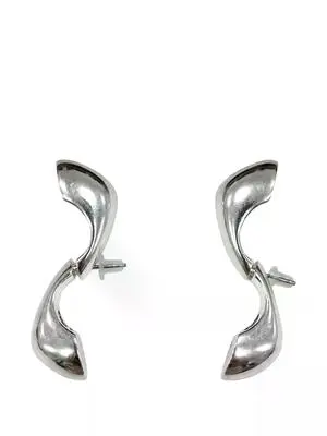 Soeur Sculptural Drop Earrings - Silver