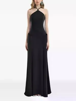 GEMY MAALOUF Halter-neck Structured Dress - Black
