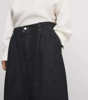 Studio Nicholson Pleated Wide-leg Jeans - Black