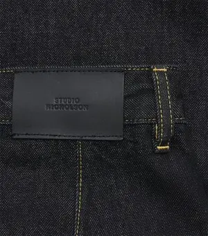 Studio Nicholson Pleated Wide-leg Jeans - Black